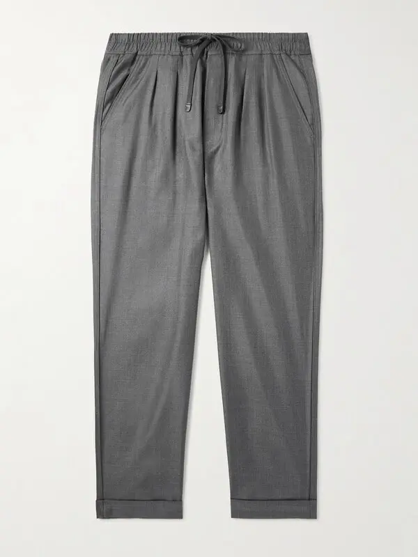 TOM FORD Straight-leg Silk-twill Drawstring Trousers