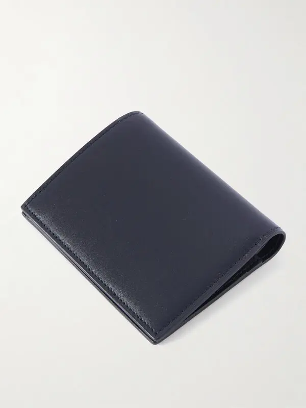 Saint Laurent Logo-print Leather Bifold Wallet - Blue