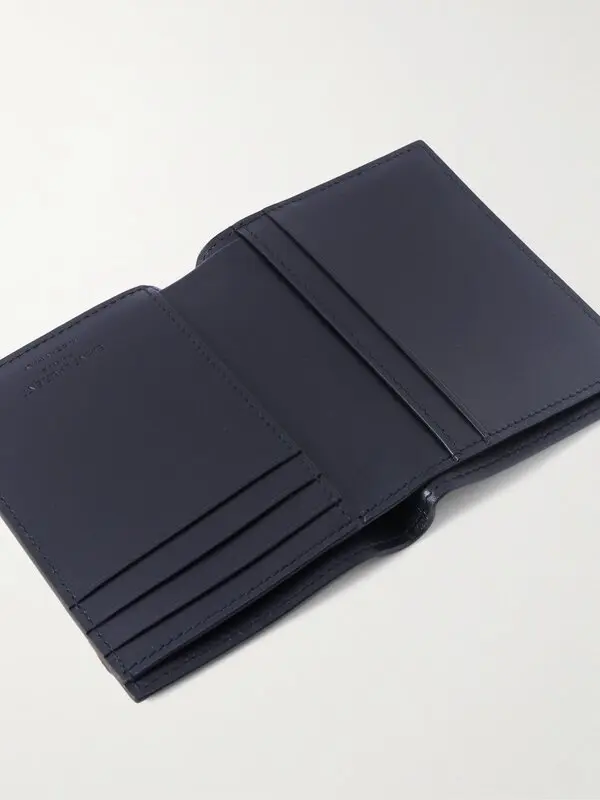 Saint Laurent Logo-print Leather Bifold Wallet - Blue