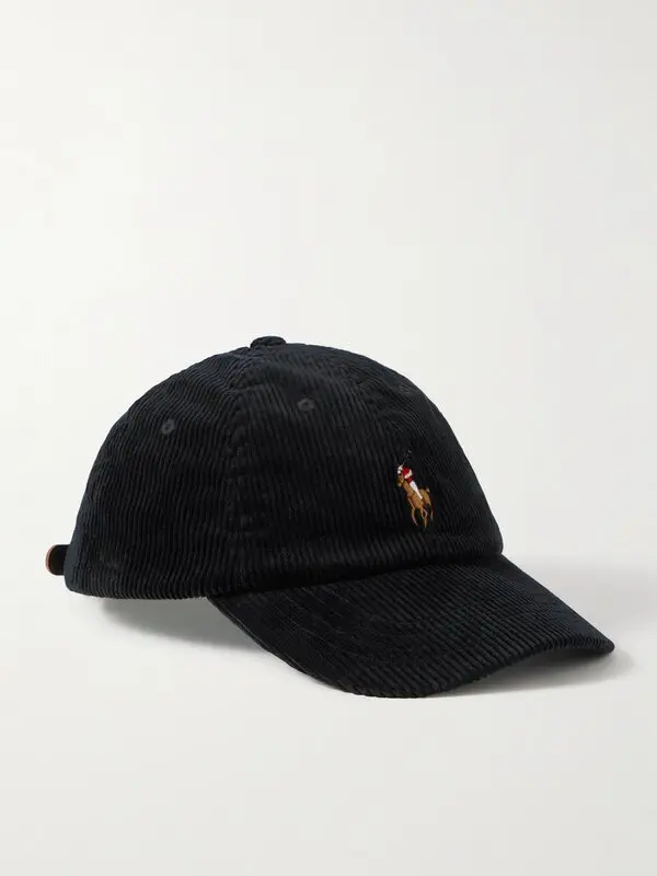 Polo Ralph Lauren Cotton-corduroy Baseball Cap - Black