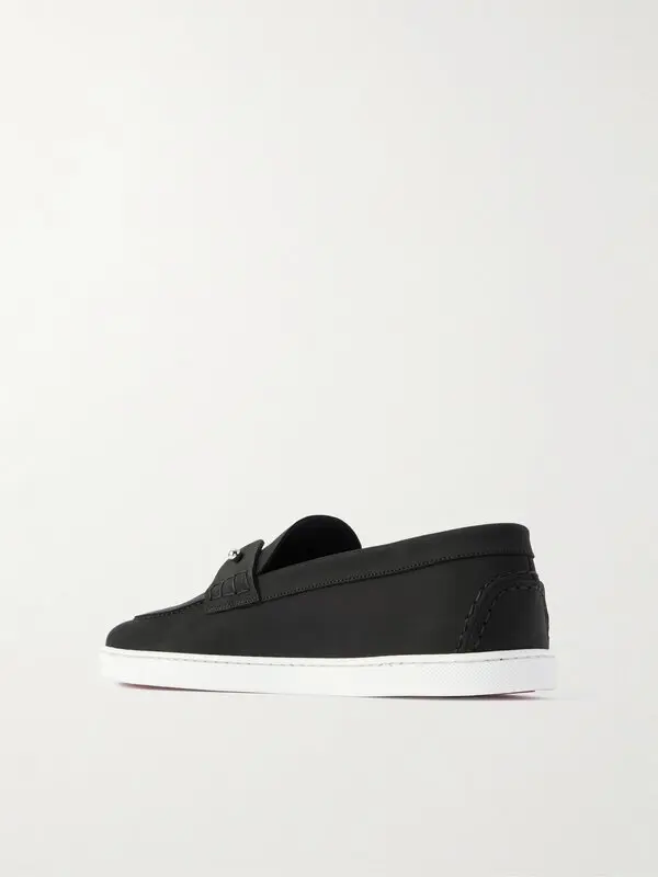 CHRISTIAN LOUBOUTIN Chambeliboat Nubuck Loafers - Black