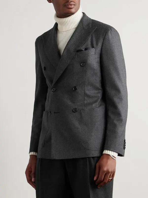 Caruso Double-breasted Wool Blazer