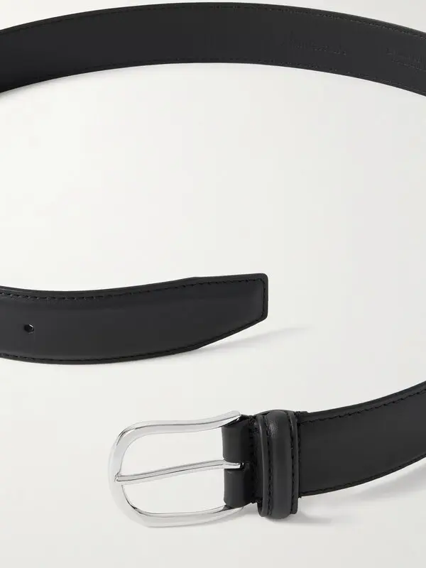 Anderson's 3.5cm Leather Belt - Black