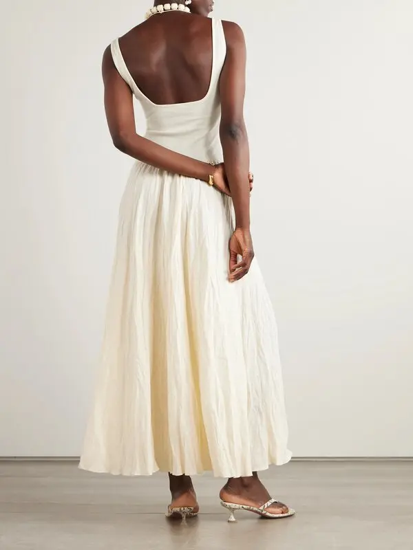 Johanna Ortiz Mariner Ribbed Knit Maxi Dress - Neutrals