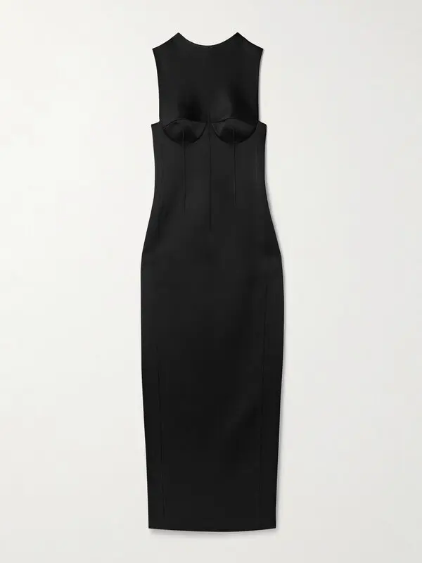 Khaite Shoshanna Satin-crepe Gown - Black