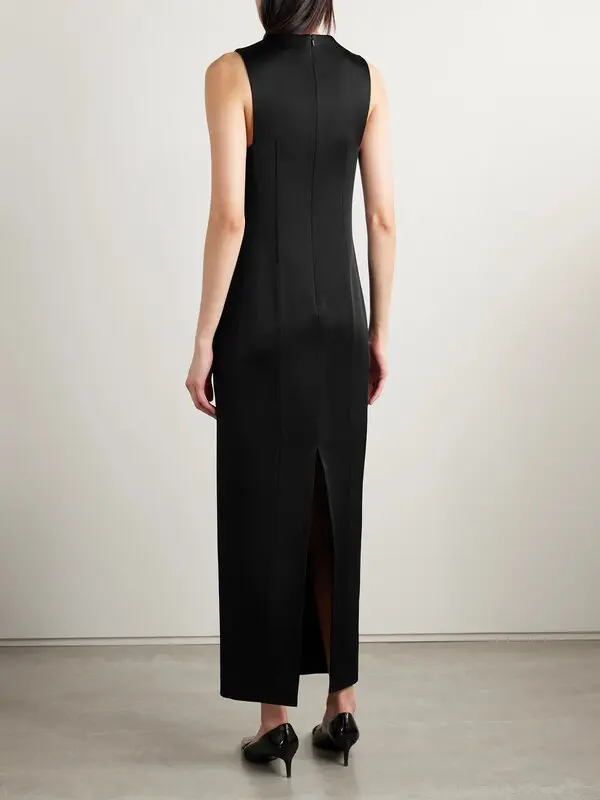 Khaite Shoshanna Satin-crepe Gown - Black