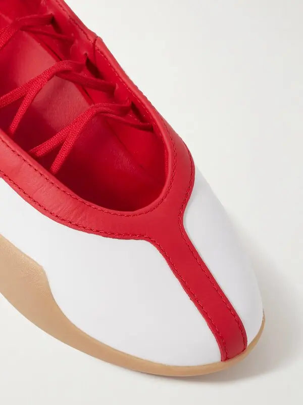 ADIDAS ORIGINALS Taekwondo Mei Ballet Leather Sneakers - Red