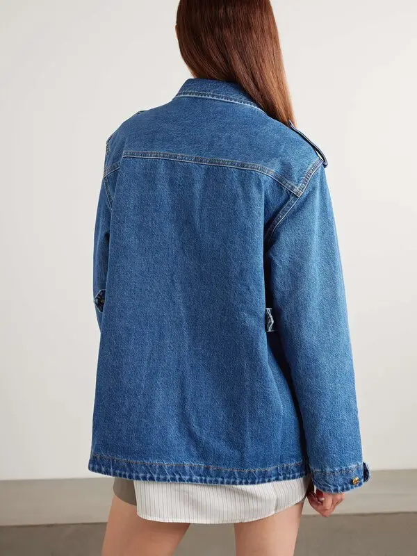 BLAZÉ MILANO Sahariana Padded Denim Jacket - Mid Denim