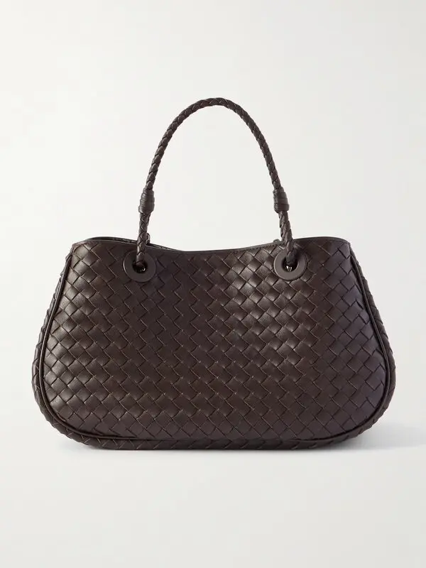 Bottega Veneta Basket Medium Intrecciato Leather Tote - Brown