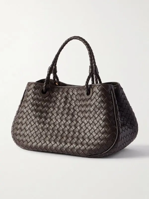 Bottega Veneta Basket Medium Intrecciato Leather Tote - Brown
