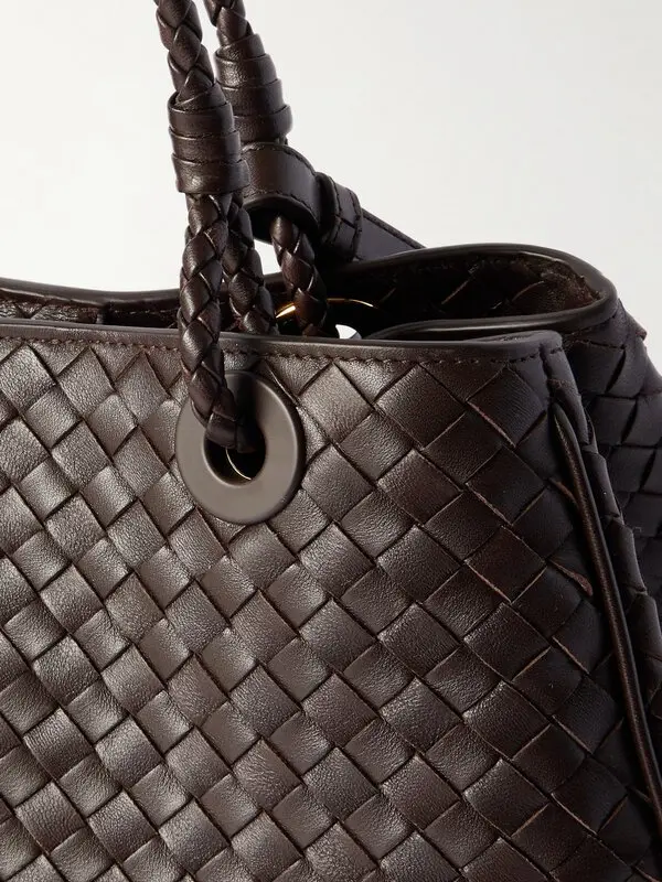 Bottega Veneta Basket Medium Intrecciato Leather Tote - Brown
