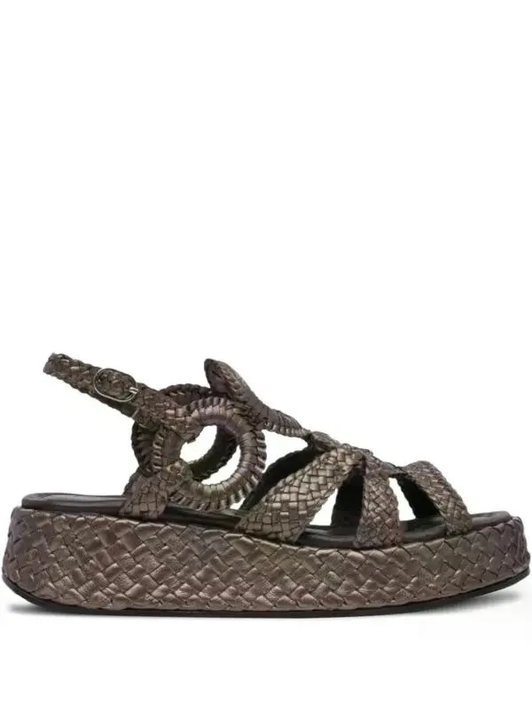 TONI PONS Braided Ring-detail Sandals