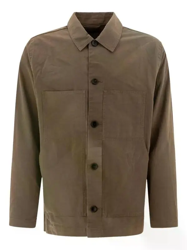 Vince Button-front Patch-pocket Jacket - Brown