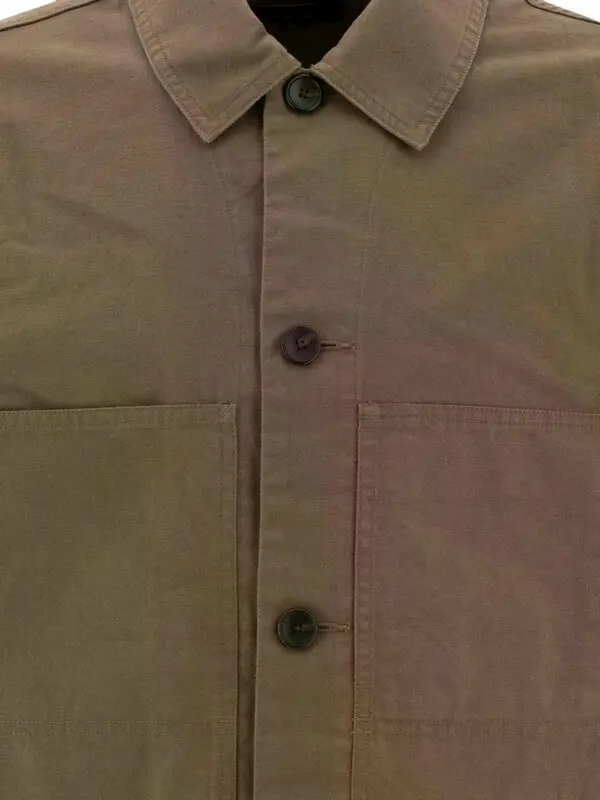 Vince Button-front Patch-pocket Jacket - Brown