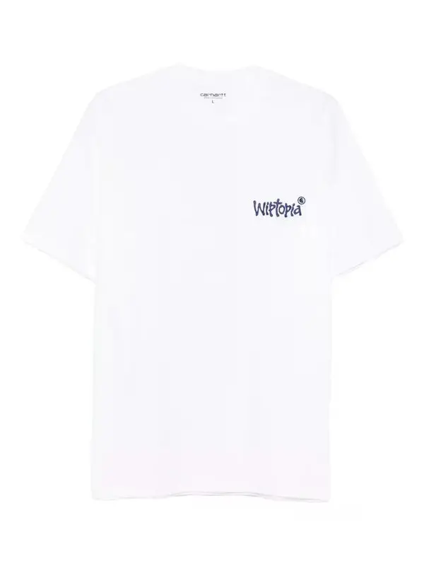 Carhartt Work In Progress Wiptopia Script T-shirt - White