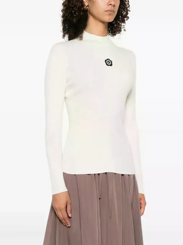 Kenzo Boke Flower 2.0 Mock-neck Top - White