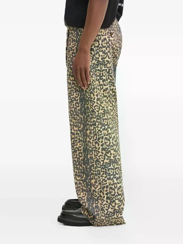 Rhude Leopard-print Wide-leg Trousers