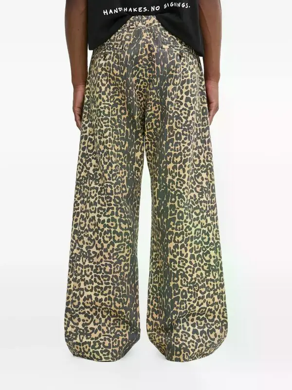 Rhude Leopard-print Wide-leg Trousers