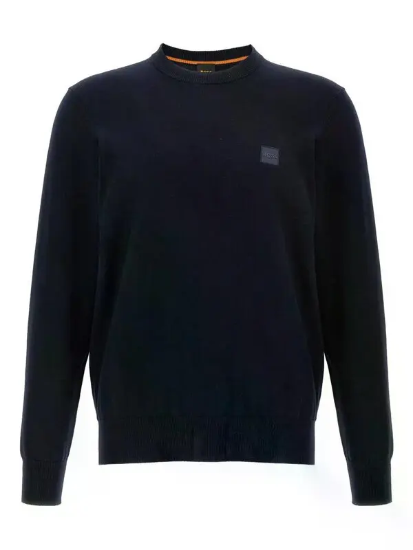 BOSS Logo-patch Crew-neck Sweater