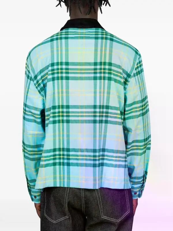 AWAKE NY Plaid Zip-up Shirt