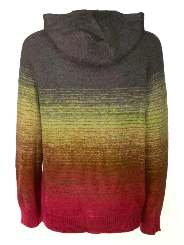 LANEUS Hooded Ombre-effect Sweater