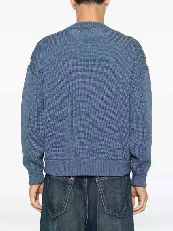 GOLDEN GOOSE Wool V-neck Sweater - Blue