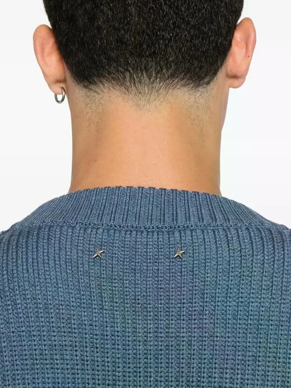GOLDEN GOOSE Wool V-neck Sweater - Blue