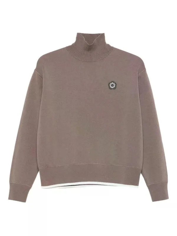Kenzo Boke Flower 2.0 Embroidered High-neck Sweater - Brown