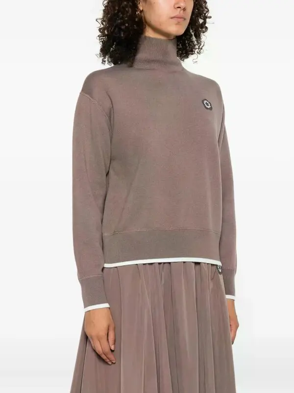 Kenzo Boke Flower 2.0 Embroidered High-neck Sweater - Brown