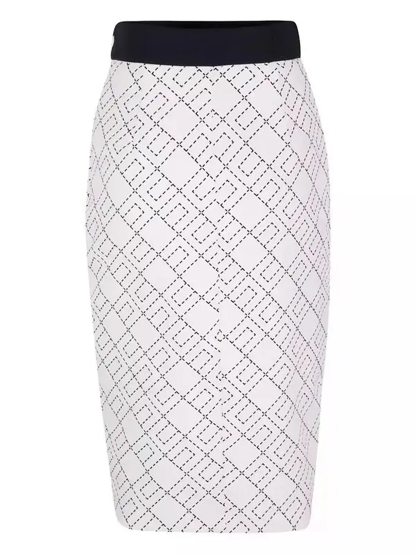 Elisabetta Franchi Geometric-print Midi Skirt