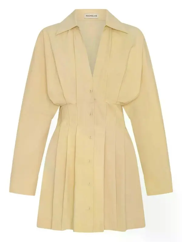 NICHOLAS Fabienne Pleated Shirt Dress