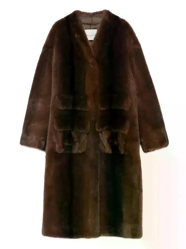 ERMANNO FIRENZE Faux-fur Coat With Flap Pockets