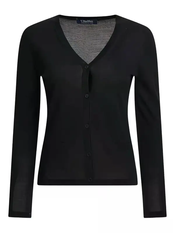 Max Mara V-neck Button Cardigan - Black
