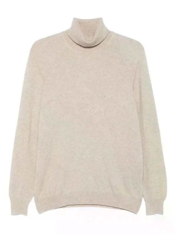 Fedeli Cashmere Roll-neck Top - Neutrals