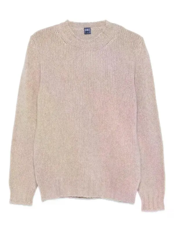 Fedeli Crew-neck Sweater - Brown