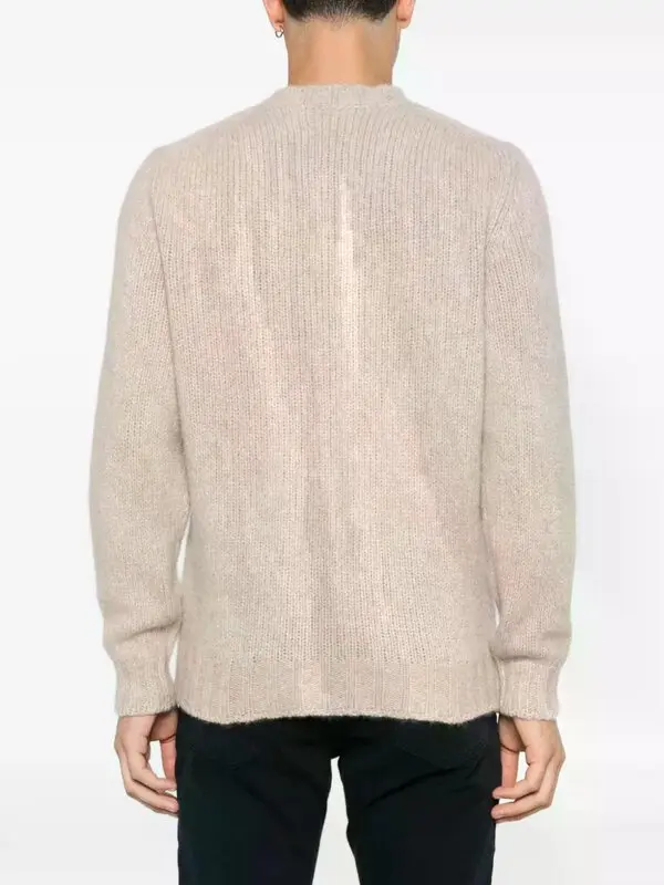 Fedeli Crew-neck Sweater - Brown