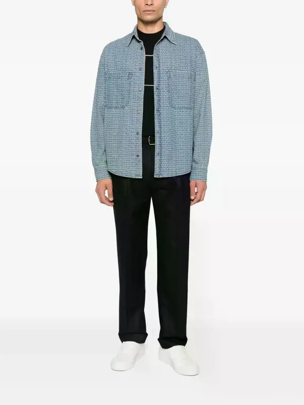 Emporio Armani Stripe-detail Wool Sweater - Black