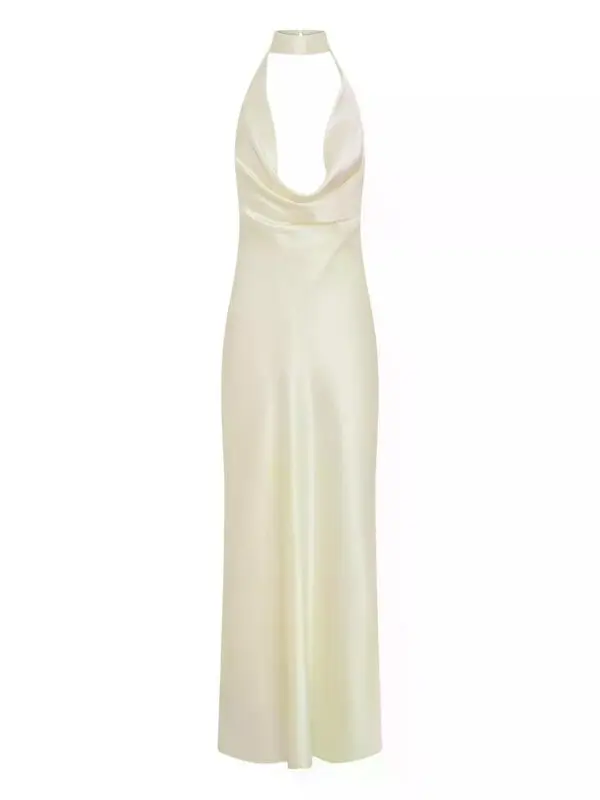 Nicholas Cowl-Neck Maxi Dress - Neutrals - 50% Off | Editorialist
