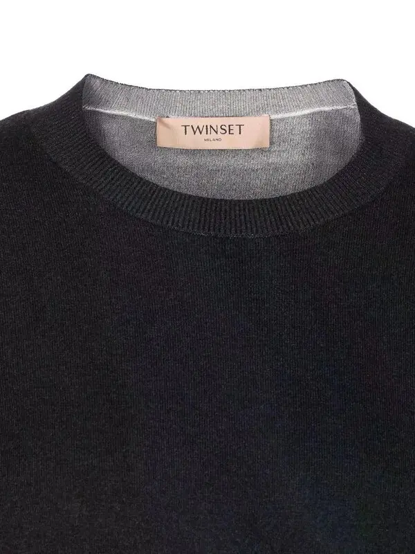 TWINSET Sleeve-detail Crew-neck Sweater