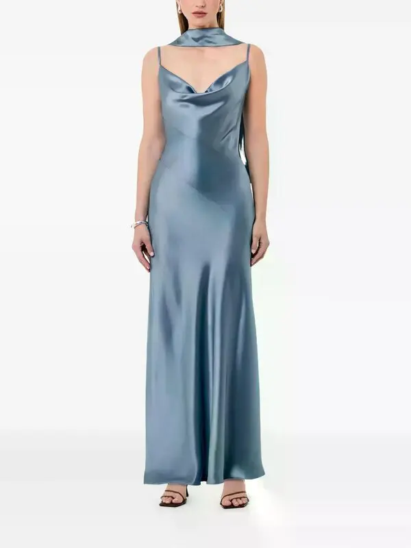 NICHOLAS Cowl-neck Maxi Dress - Blue