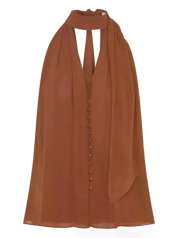 NICHOLAS Sumira Neck-tie Top - Brown
