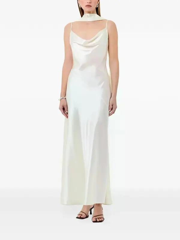 NICHOLAS Geneva Cowl-neck Dress - Neutrals