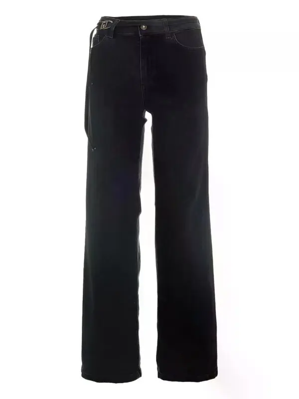 Liu Jo Belted High-waist Jeans - Black