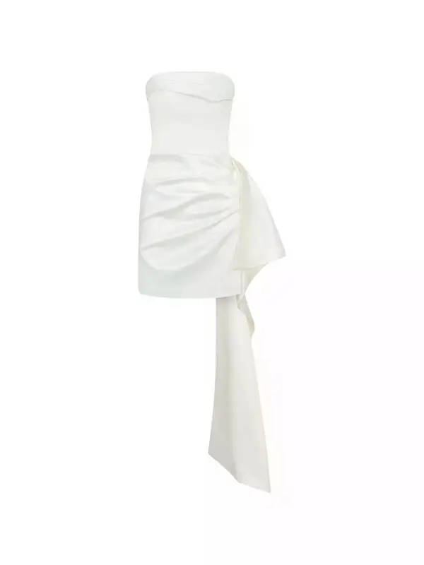 NICHOLAS Calliope Draped Mini Dress - Neutrals