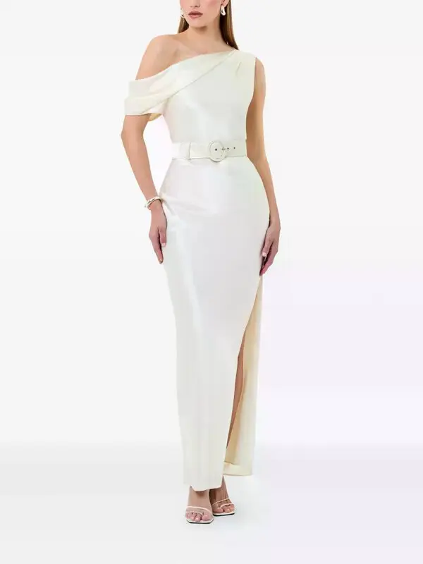NICHOLAS Eartha One-shoulder Midi Dress - Neutrals