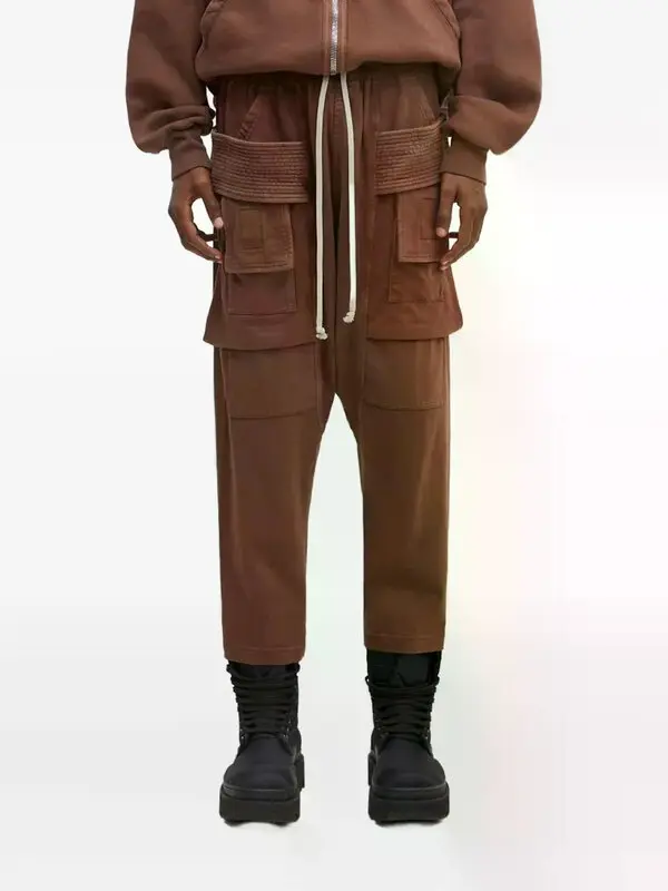 Rick Owens Multiple-pockets Drawstring Drop-crotch Trousers
