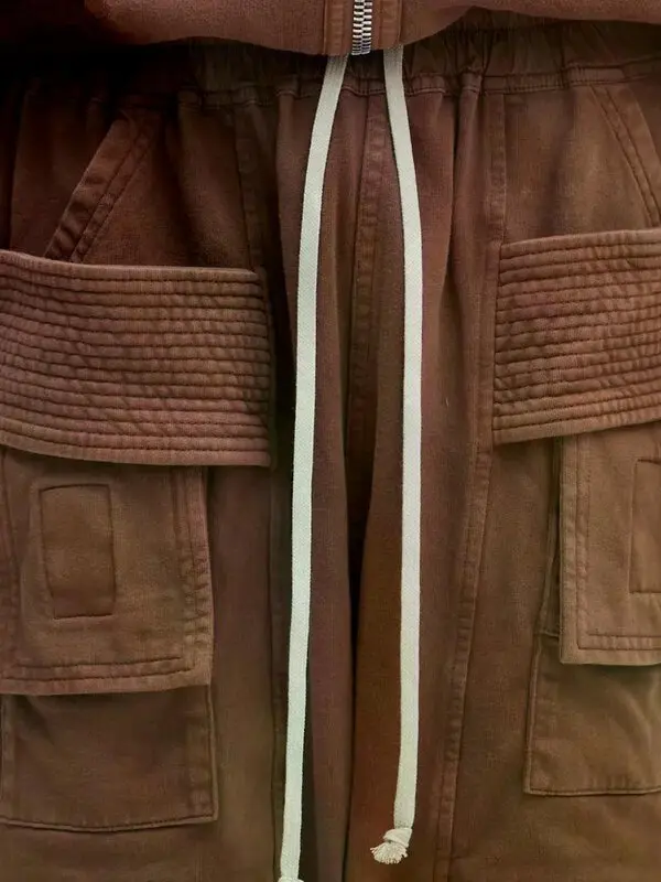 Rick Owens Multiple-pockets Drawstring Drop-crotch Trousers