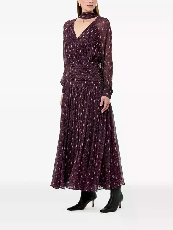 NICHOLAS Draya Floral-print Maxi Dress - Purple