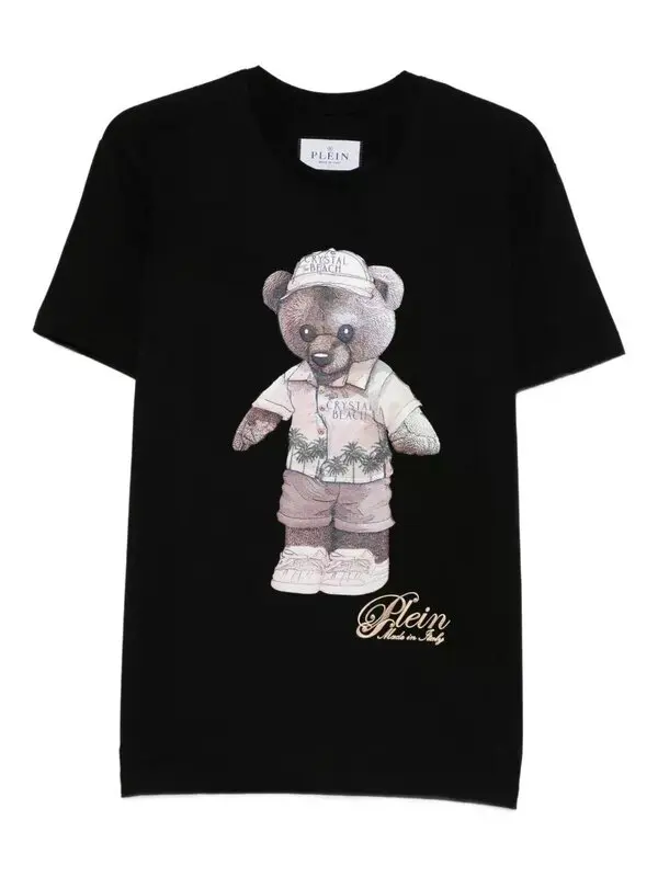 Philipp Plein Teddy Bear-print Cotton T-shirt - Black