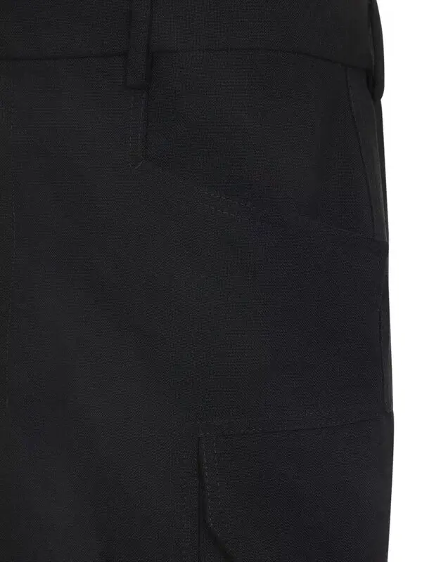 Rick Owens Cargo Pocket Wool Skirt - Black
